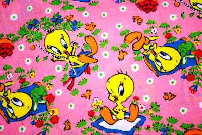 LittleWonderlandFriends: Tweety Bird Looney Tunes Cute Bird Pink Fabric