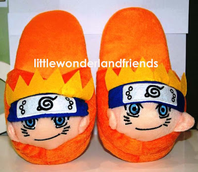 LittleWonderlandFriends: Naruto Ninja Plush Slippers Sandals Shoes