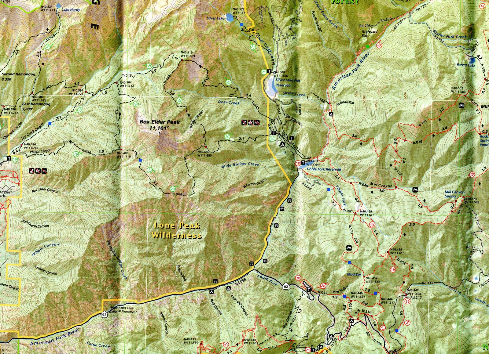 Wasatch Maps: Adventure Map's Salt Lake/Park City, Utah Trail Map & Guide