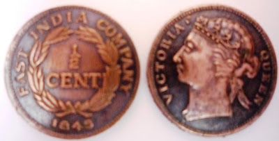 Galeri zemi niyor: Duit Syiling East India Company 1/2 sen