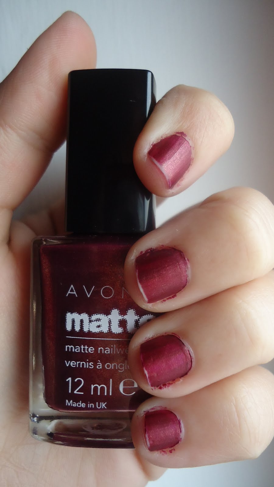 Ana na Suécia: Verniz da Semana: Avon Matte - Red Velvet