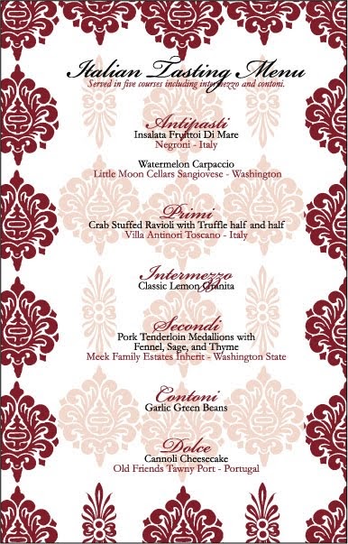 Another Marks Doan Production: Dinner Anyone - 5 Course Italian Menu