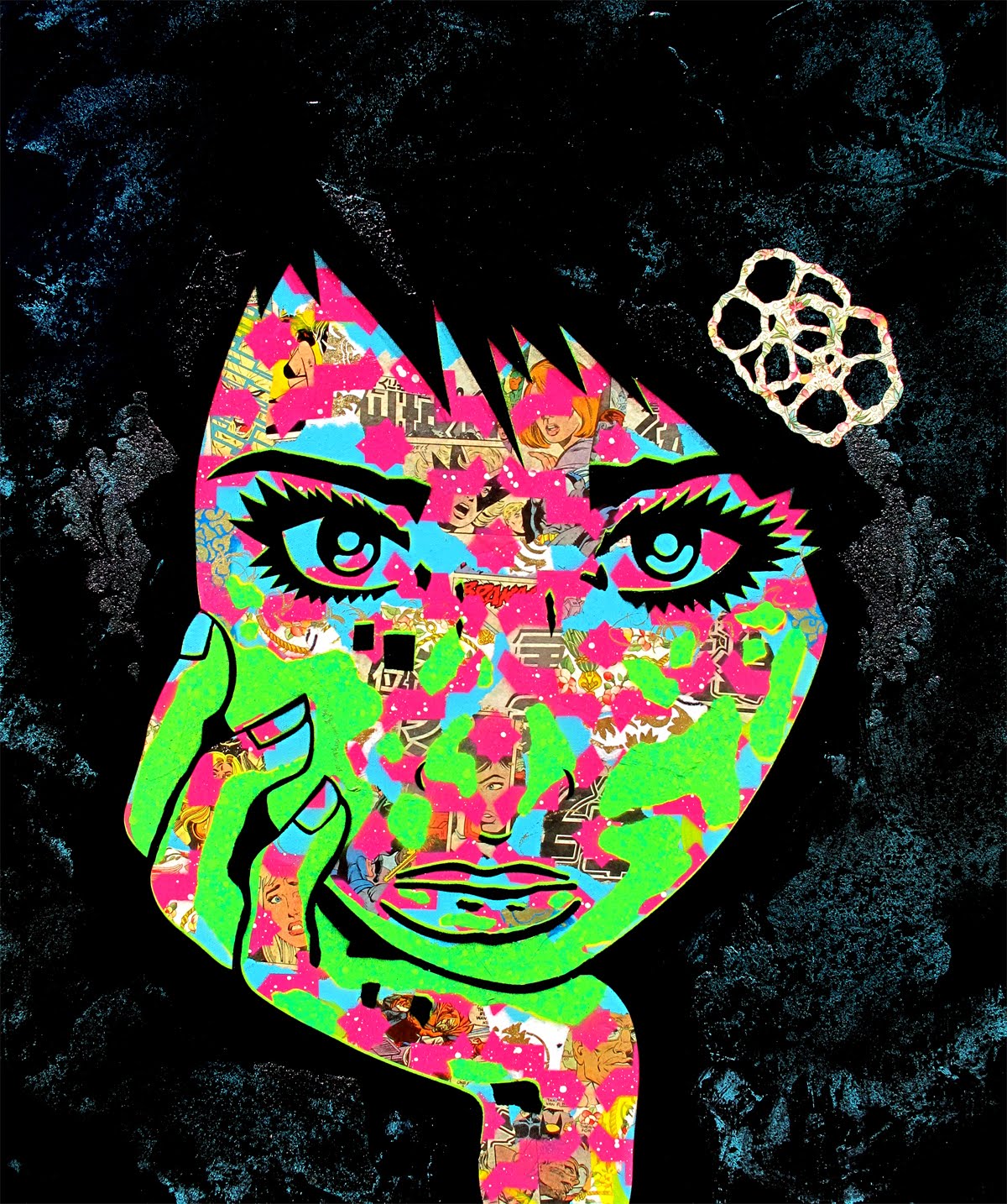 women stencil | PaperMonster Stencil Graffiti Artist