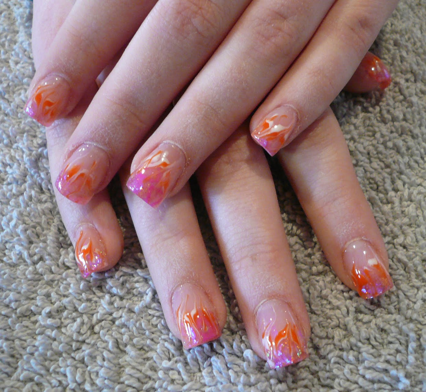 Panache Nail Studio: "Pink" fill with Gel Art