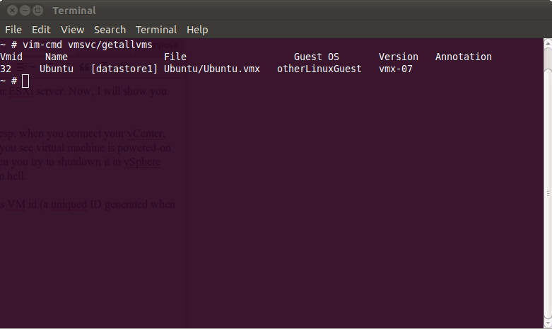 Phonespin Managing Esxi Virtual Machines By Command Line Vmware Guide