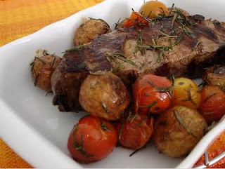 receitas de carnes: contra file com batata dourada