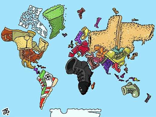 Strange Maps - Shoe World