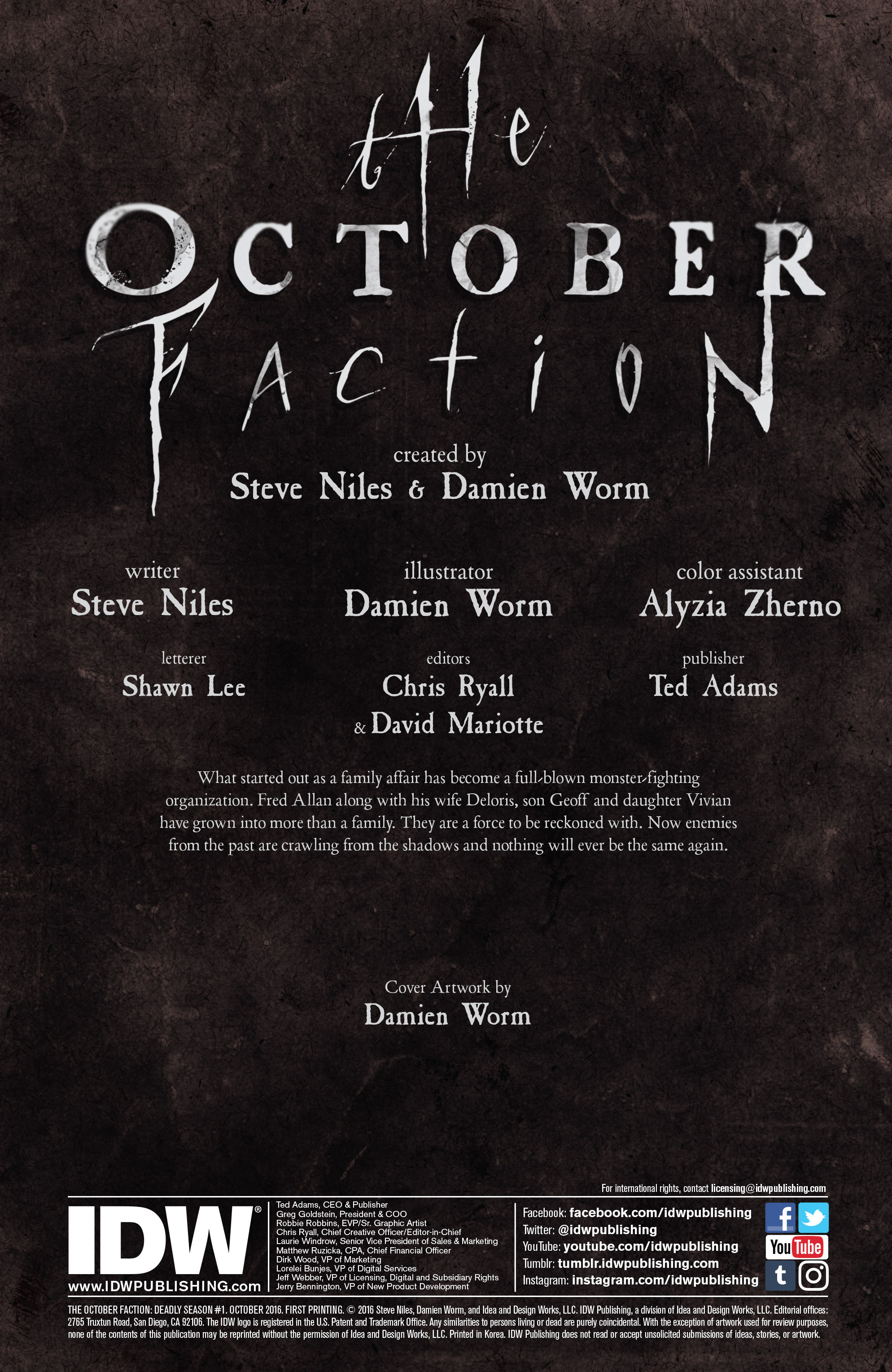 Read online The October Faction: Deadly Season comic - Issue #1
