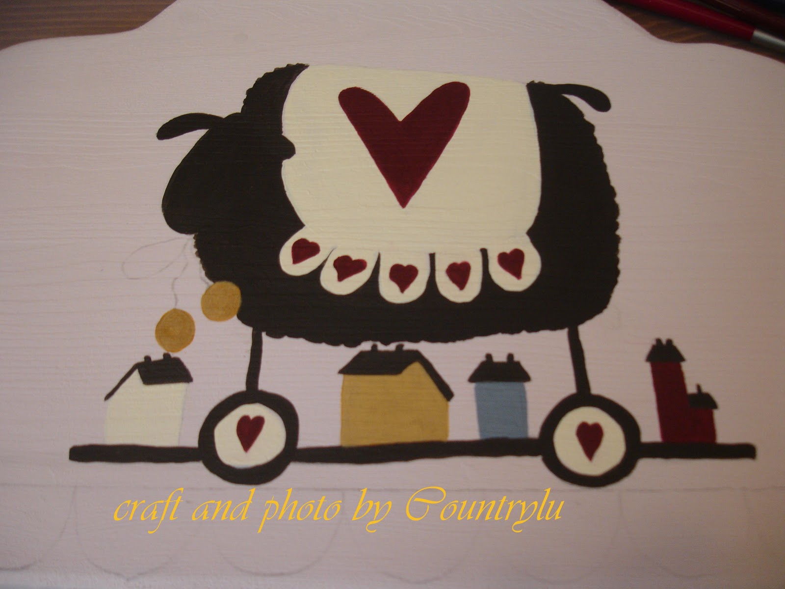♥ Countrylu ♥: ♥ Country painting e.....la mia "Baa baa black sheep ...