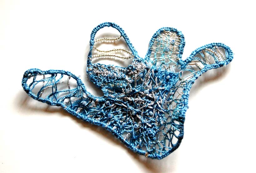 Stitching by Moonlight: Another technique! Freeform needleweaving