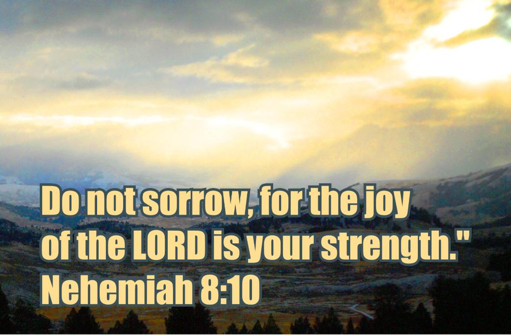 "To God be the glory" Devotional: Saturday, November 6: Misery