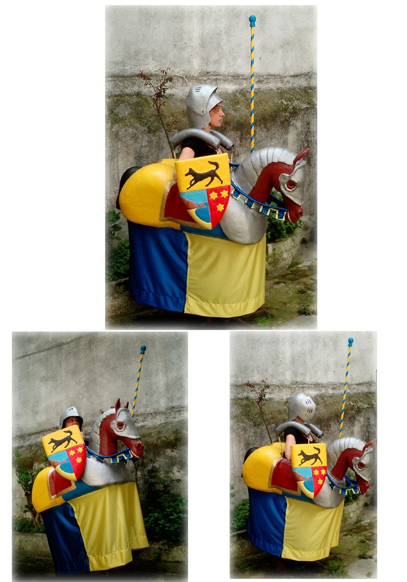 Momo Arts: Disfressa cavaller medieval amb antic escut de Calella