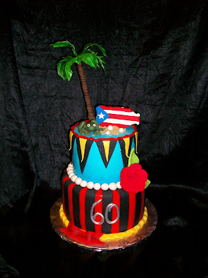 PUERTO RICO THEMED BIRTHDAY CAKE