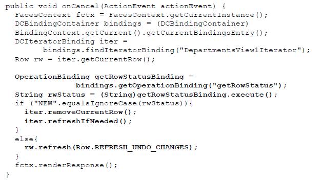 "Undo changes" Java codes