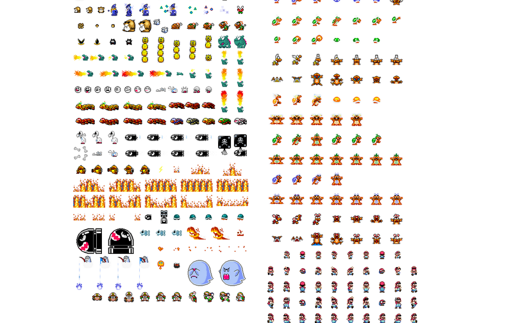 Super Mario Tilesets!: SUPER MARIO WORLD TILES