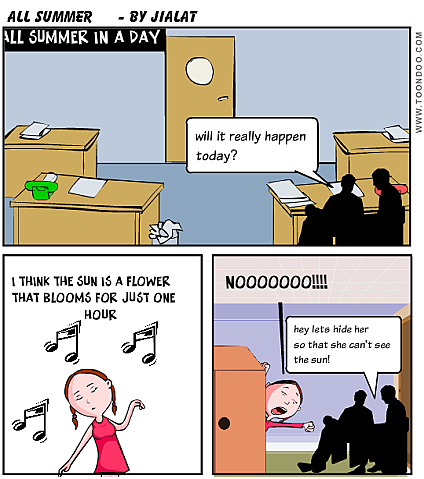 Language arts blog: all summer in a day comic strip