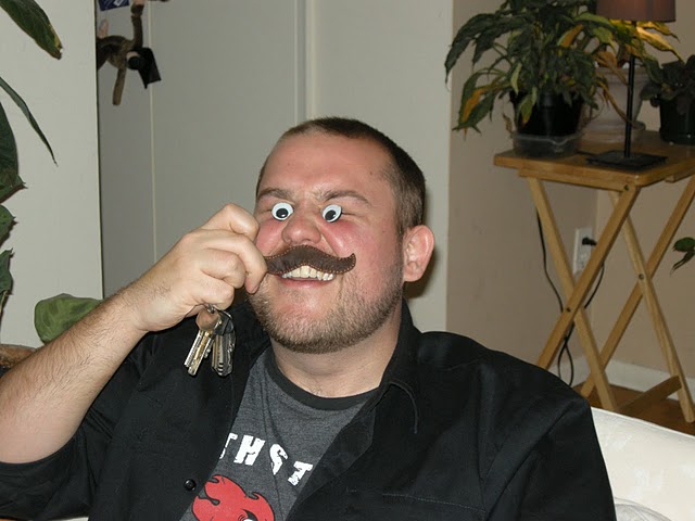 luck and bliss: Man Gift TWO - Leather 'Tache Keychain