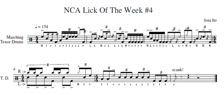 Tenor Drum Sheet Music