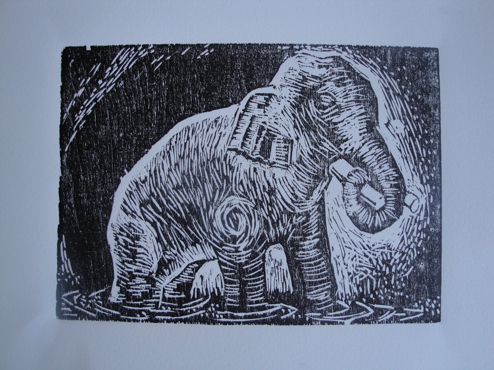 1000 paintings: My First woodcut print
