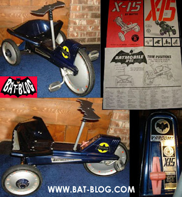 BAT - BLOG : BATMAN TOYS and COLLECTIBLES: RARE Vintage X-15 BATMOBILE Tricycle By MATTEL