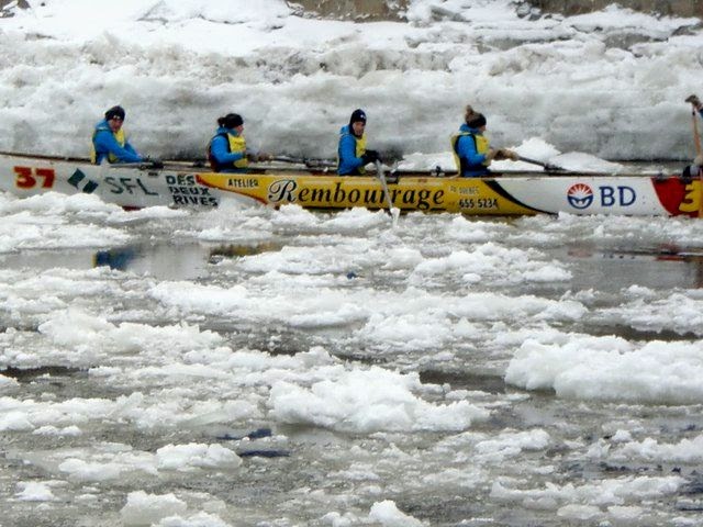 City Sidewalker: Québec Winter Carnival: Canoe Race Finals