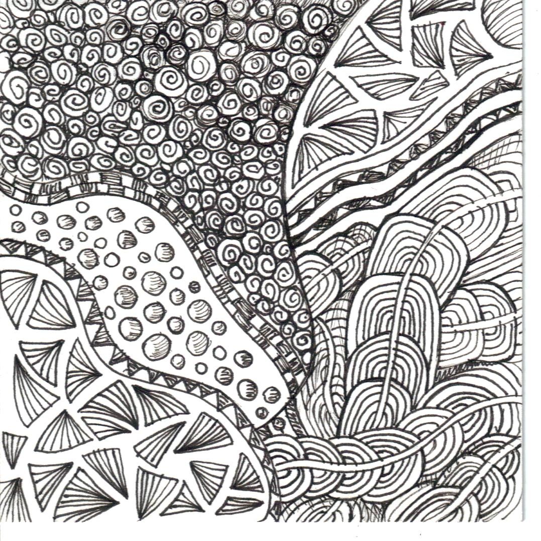 susan walker art: Ink Zentangle