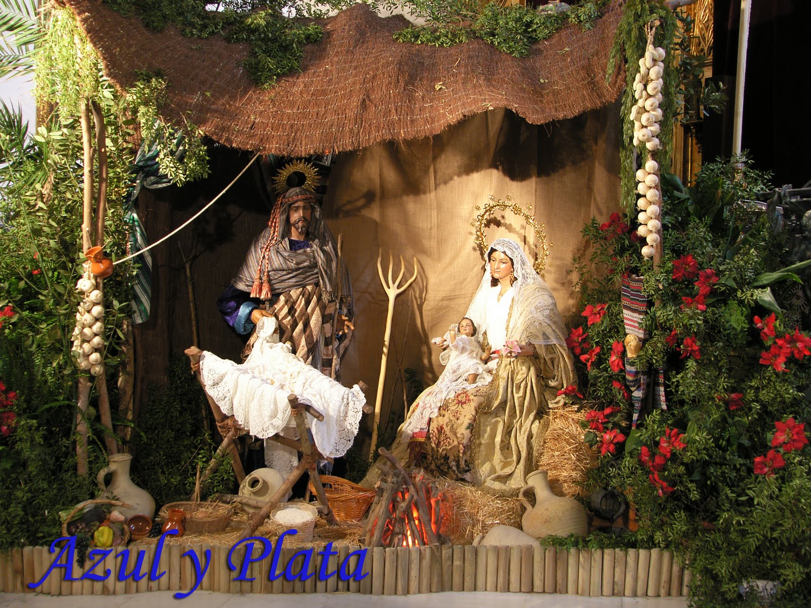 Azul y plata: Estampas navideñas