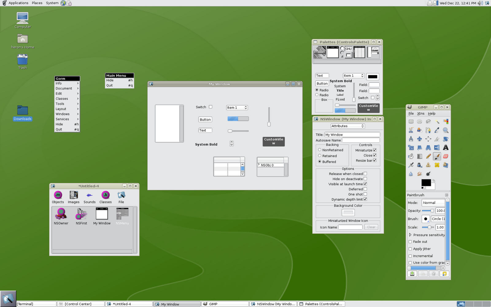 Heron's Perch: GNOME on GNUstep: First look