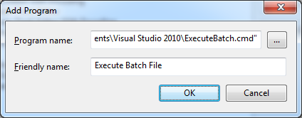 Running batch files (*.bat) inside Visual Studio - Erratic software ...
