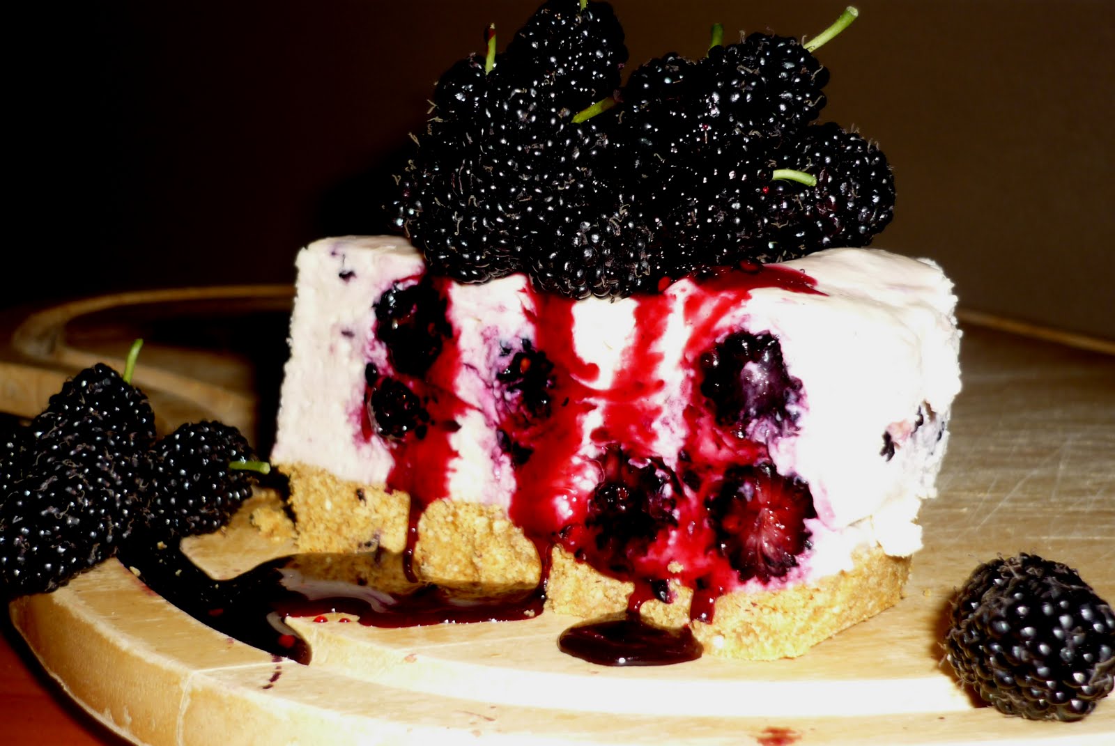 i try i try i try...: i try making mulberry cheesecake