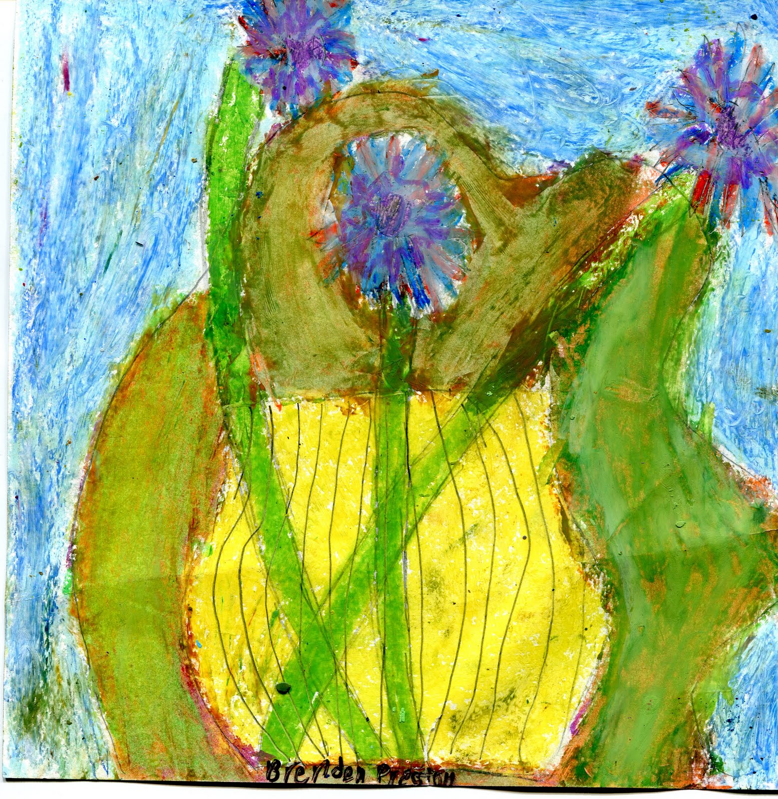 P. C. K. Art Room : Oil Pastel Still Life with Patterns- 6th grade