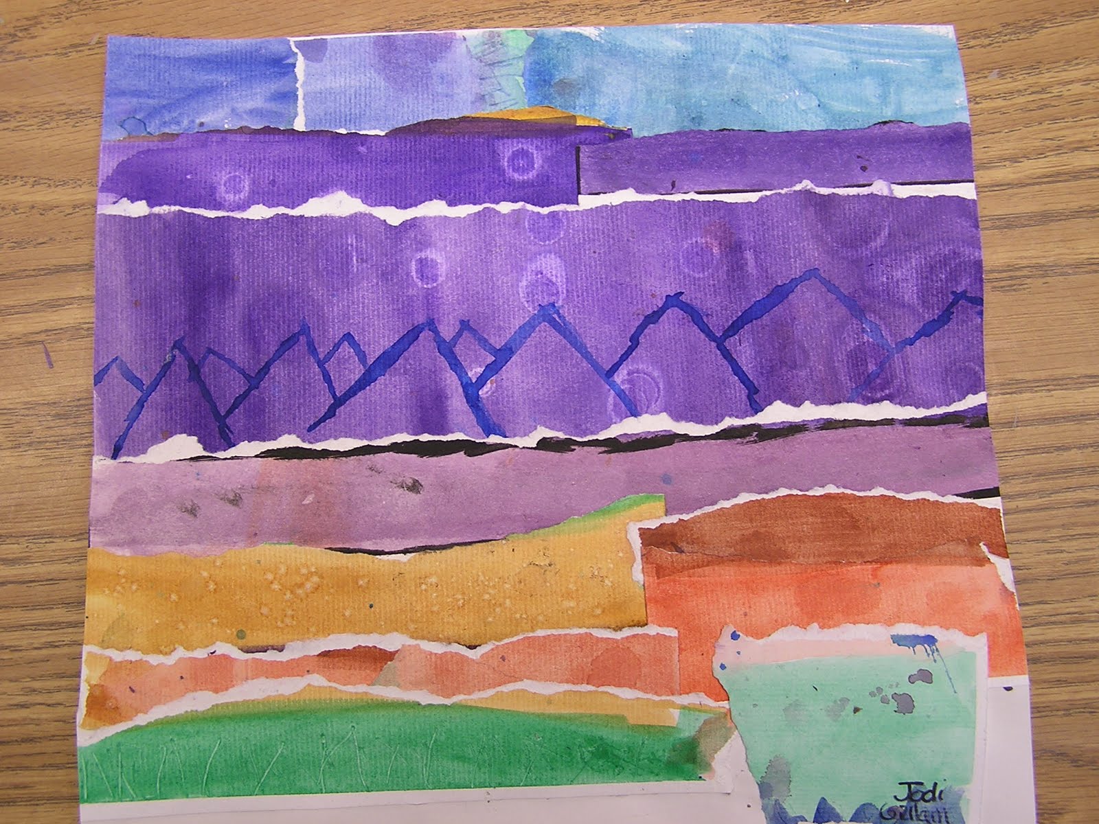 P. C. K. Art Room : Sixth Grade Watercolor Landscape collage