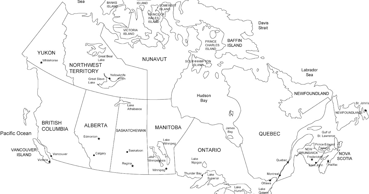 Maps For Design • Editable Clip Art PowerPoint Maps: Canada Printable ...