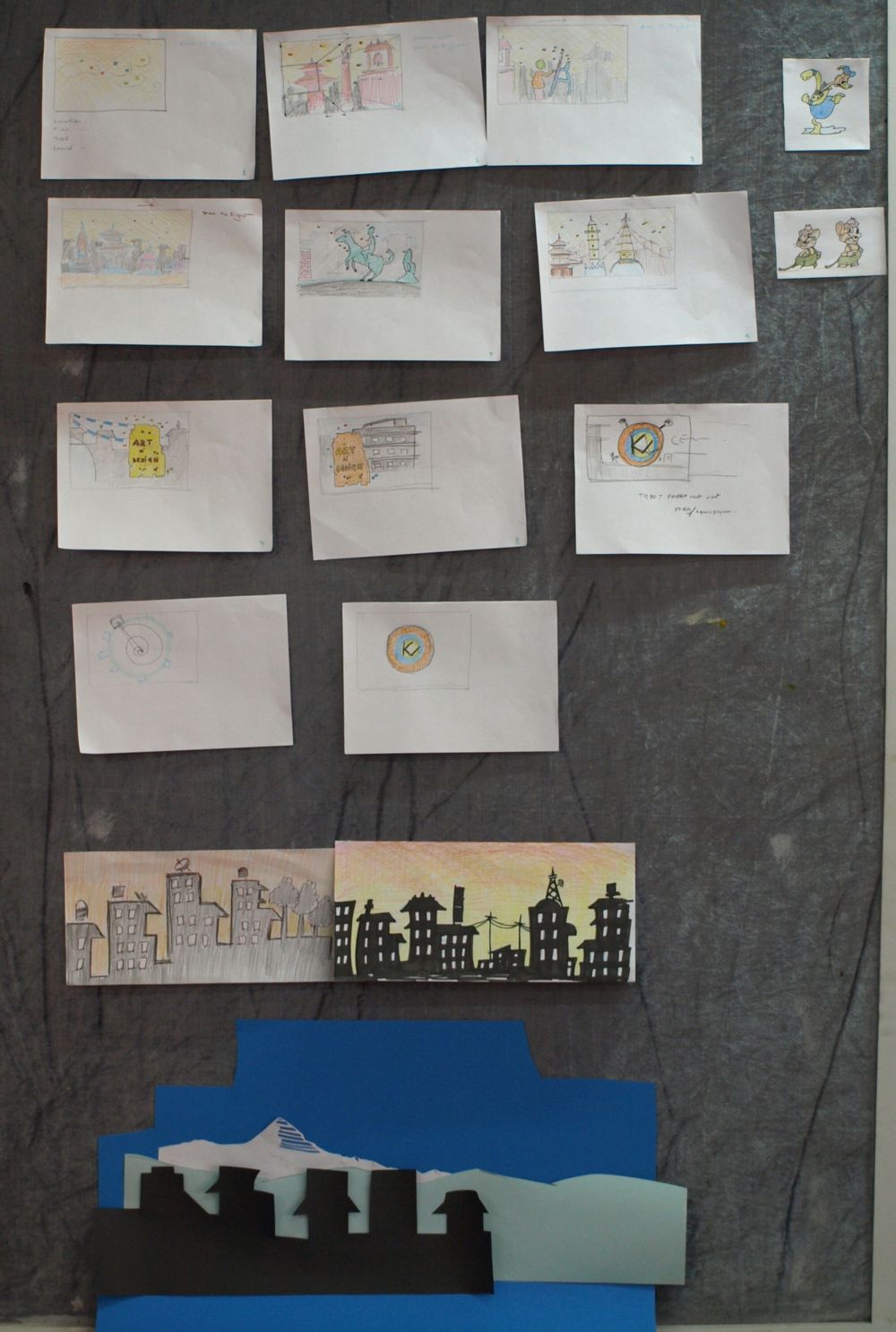 Animation Course in Kathmandu: 8th day: Storyboard and animatic