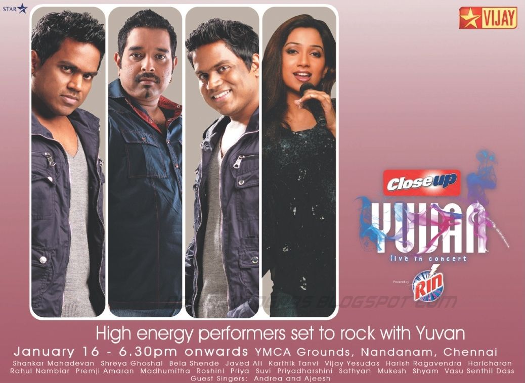 test: Yuvan Shankar Raja Live In Concert Posters, Yuvan Concert In ...