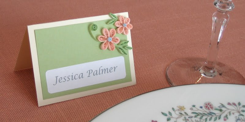 Quilled Place Card and Favor Box