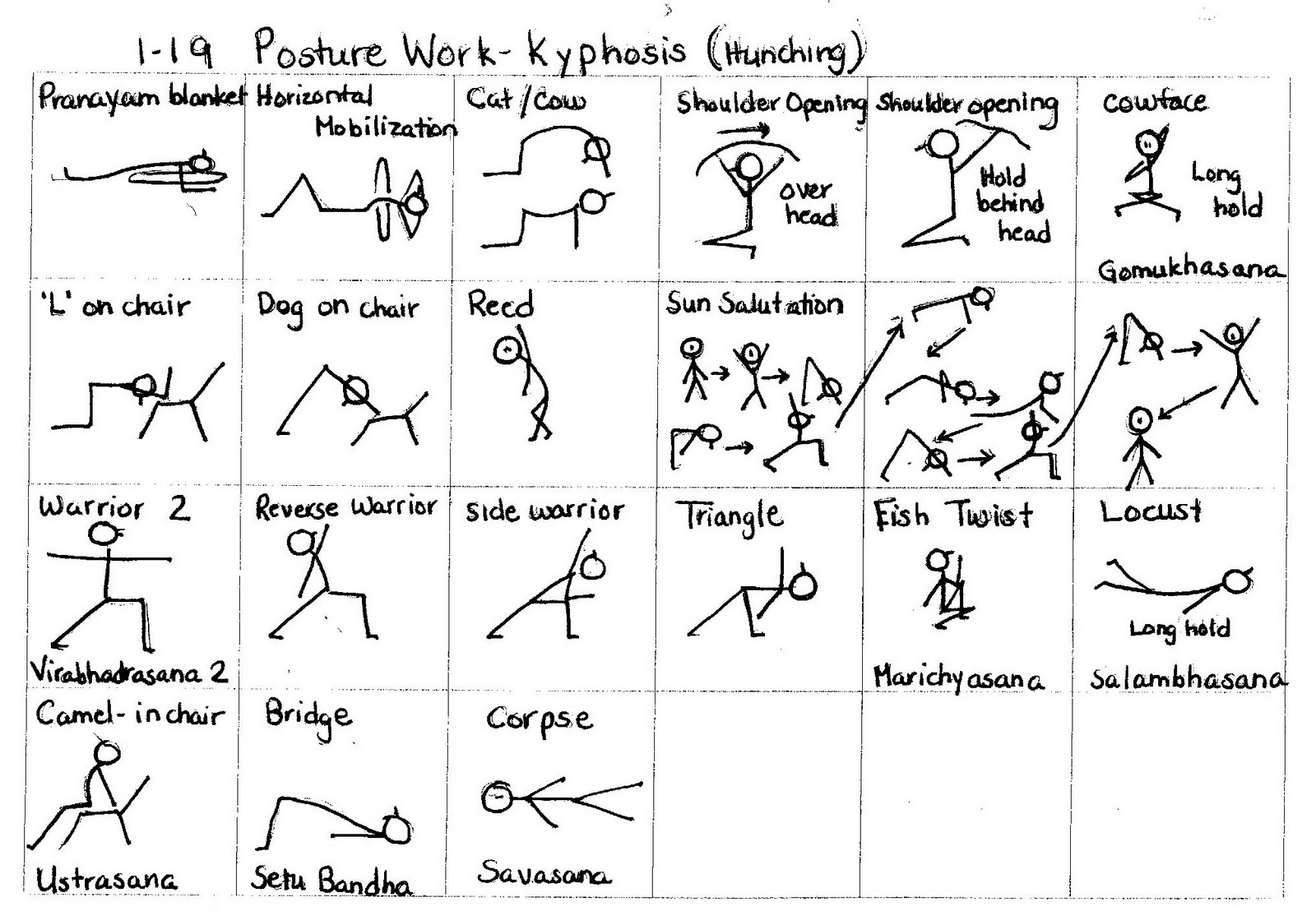 Yogi Sticks: 1-17 Stamina and Strength 1-19 Posture (Kyphosis)