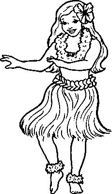 Hula Dancer Coloring Pages