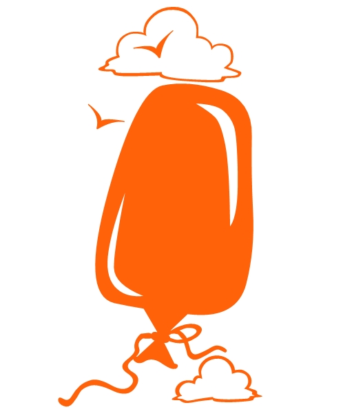 Genkz Graffiti: Orange Graffiti Bubble Letters "I"