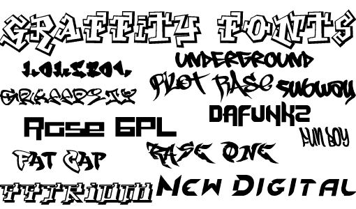 Collections Graffiti Style: 16 Types Graffiti Fonts