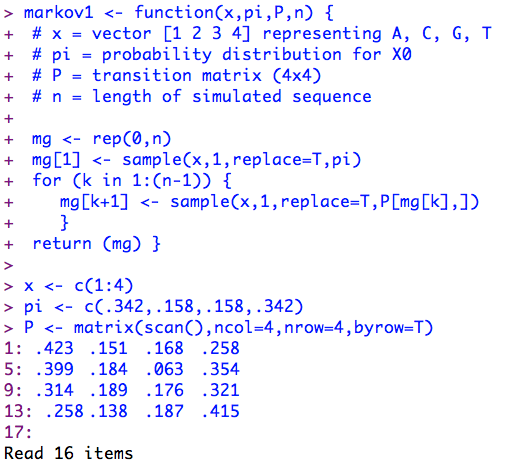 Python For Bioinformatics Elementary Markov Chain