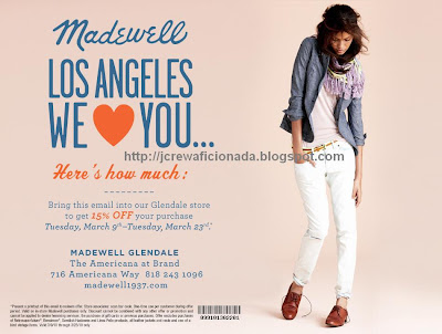 J.Crew Aficionada: Madewell Email: We love you, L.A. (15% off, limited ...