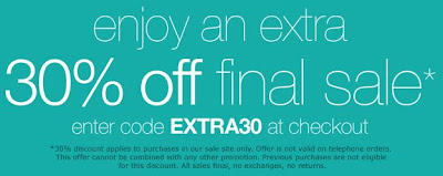 J.Crew Aficionada: Extra 30% Off Final Sale: Is it Back?