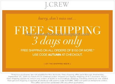 J.Crew Aficionada: J.Crew Email: FREE SHIPPING. 3 days only.