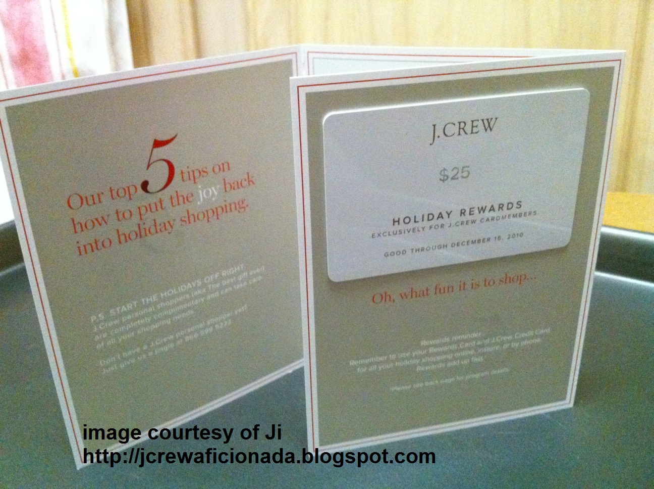 J.Crew Aficionada: You Got Mail... Holiday Rewards Cards are Here! :)