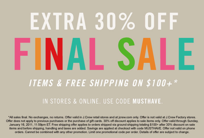 J.Crew Aficionada: J.Crew Updates Sale (& free shipping on $100+}