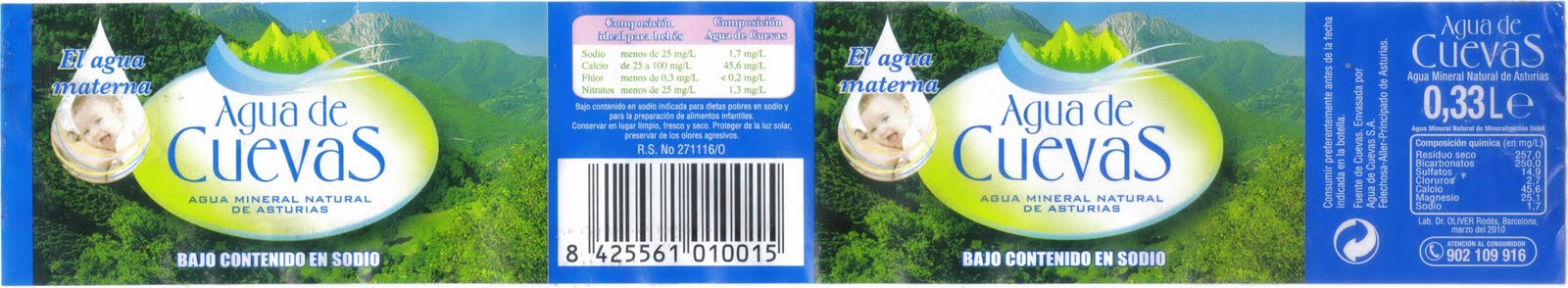 Etiquetas de Agua Envasada / Drinking Water Labels / Etichette d'Acqua ...