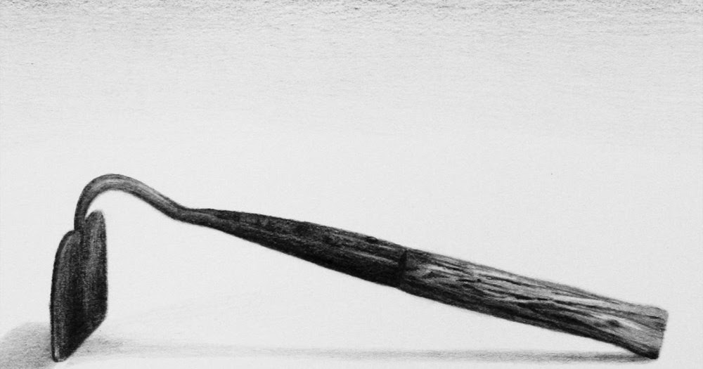 Johnny King Art: Short-Handled Hoe, Triptych (Graphite on Paper)