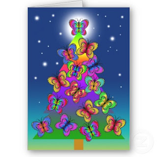 Christmas Greeting Cards: butterfly christmas cards