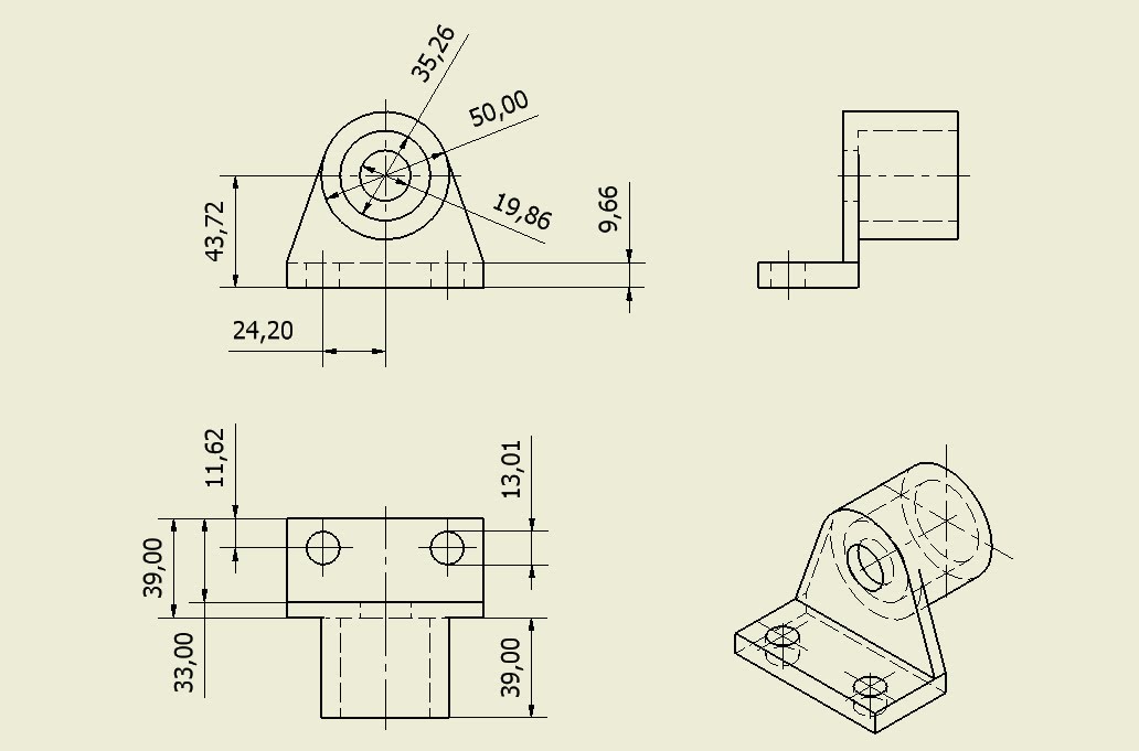 Piezas, vistas y cortes VI